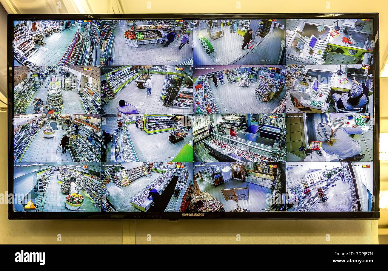Cctv monitors control room monitoring hi-res stock photography and ...