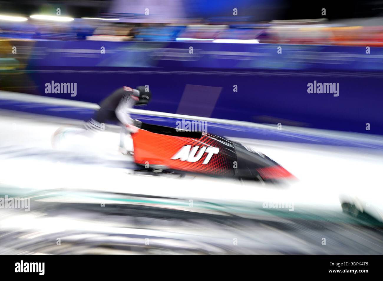 Austria's Katrin Beierl during the Women's Monobob Bobsleigh Heat 2 at ...