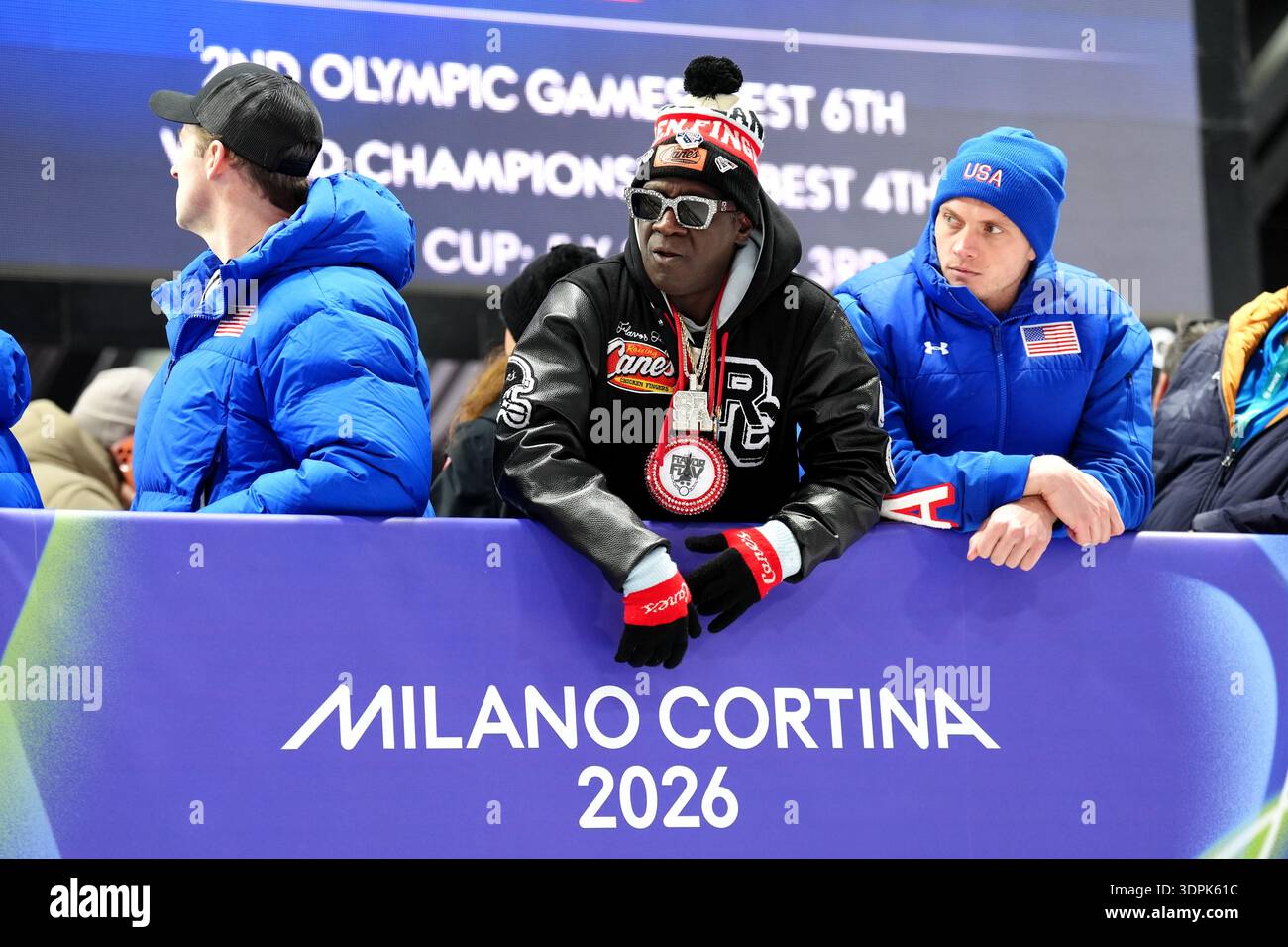 American rapper and television personality Flavor Flav watches on ...