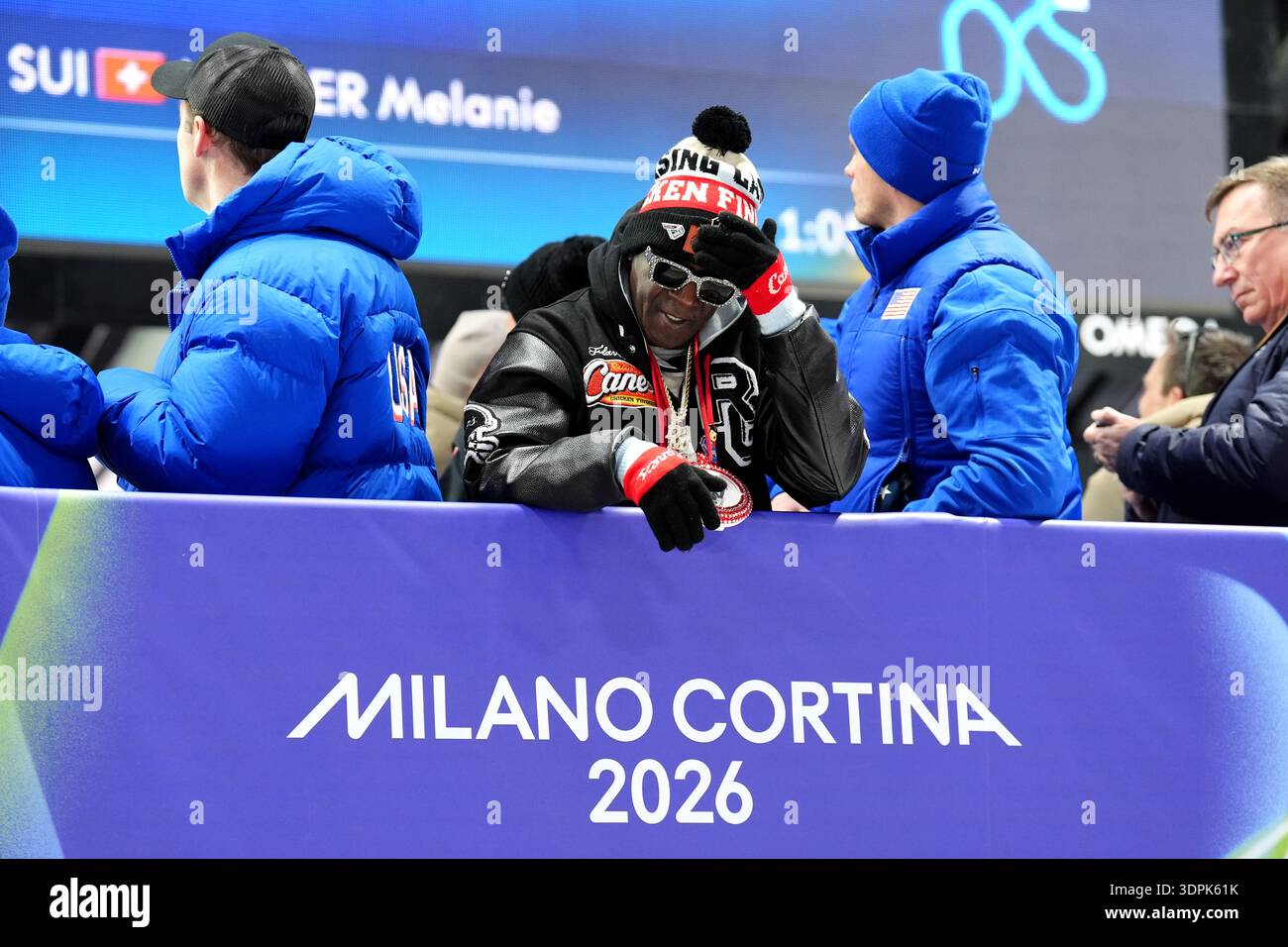 American rapper and television personality Flavor Flav watches on ...