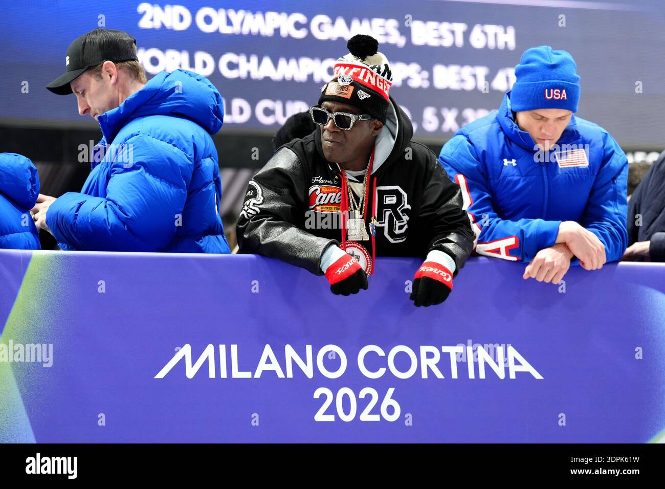American rapper and television personality Flavor Flav watches on ...