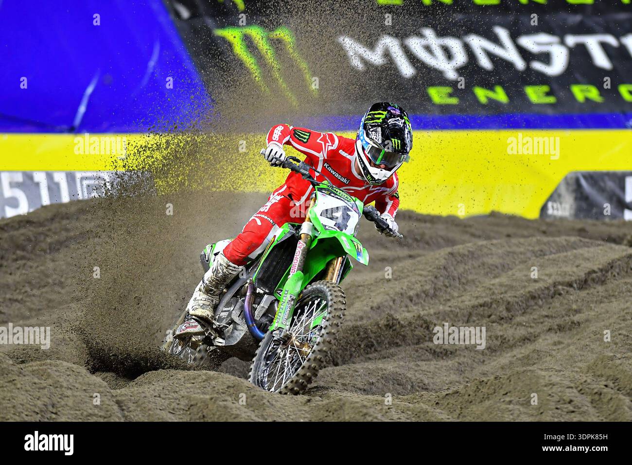 February 14, 2026: Monster Energy Kawasaki 450 rider Chase Sexton (4 ...