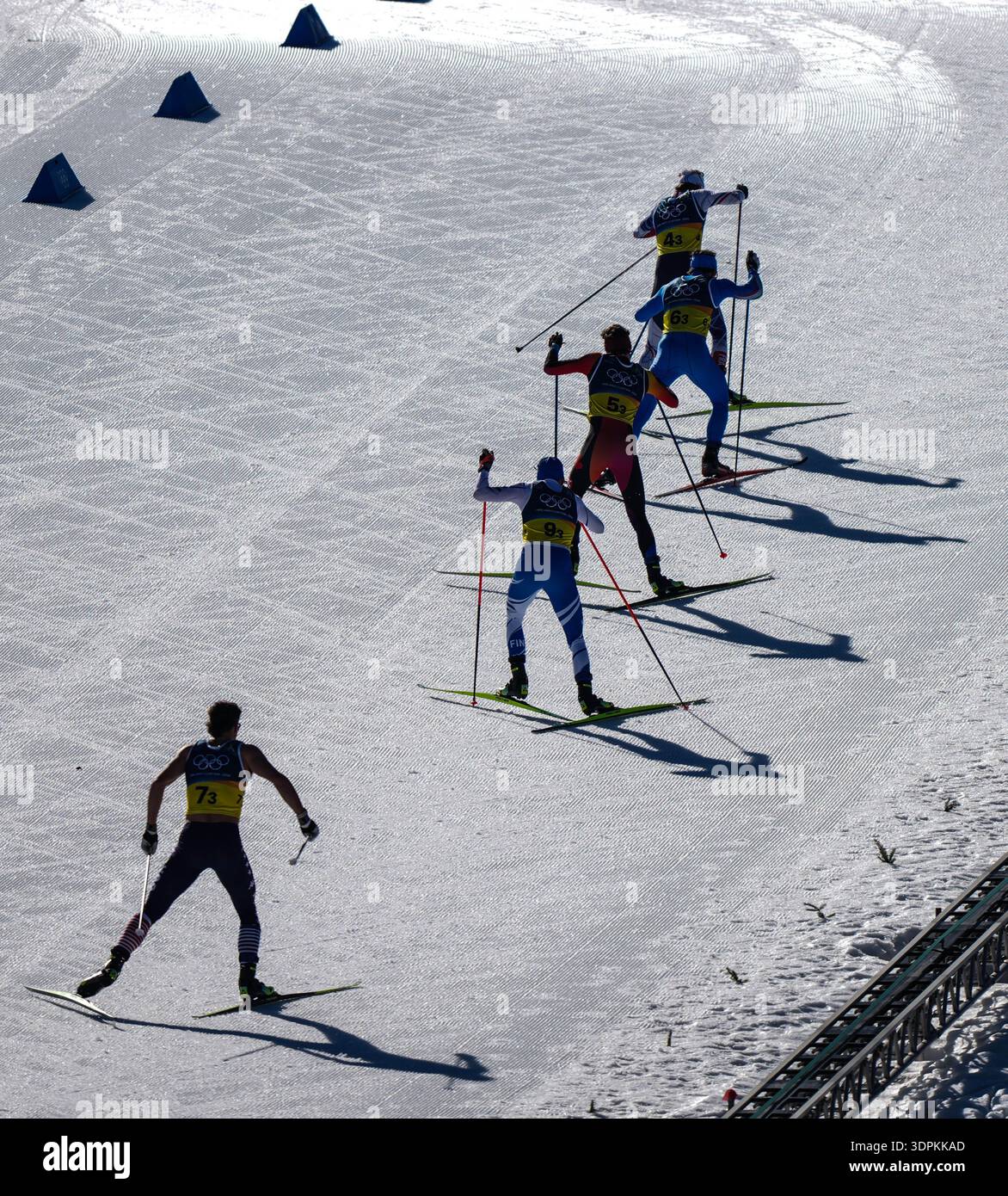 Tesero, Italy. 15th Feb, 2026. Athletes compete during the cross ...