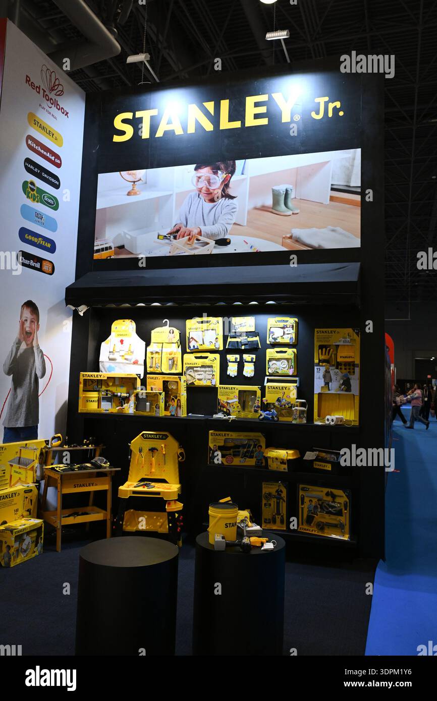 Stanley Jr. toys signage and display on Day 1 of the North American ...