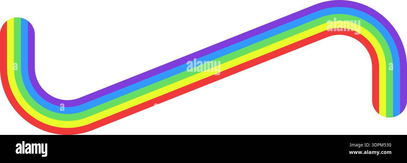 Rainbow colored line curved hi-res stock photography and images - Alamy