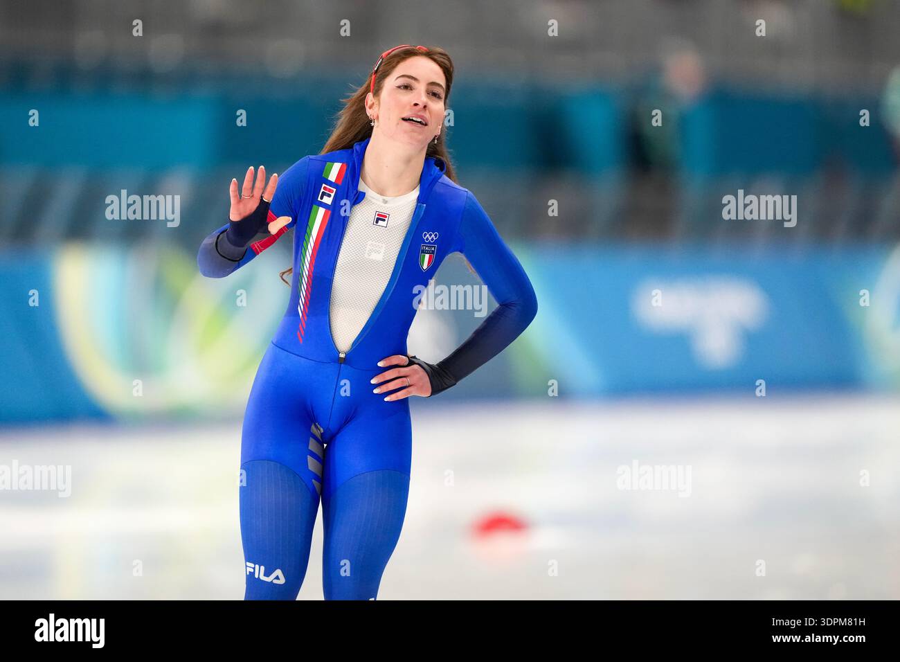 MILAN, ITALY - FEBRUARY 15: Serena Pergher of Italy during the 500m ...