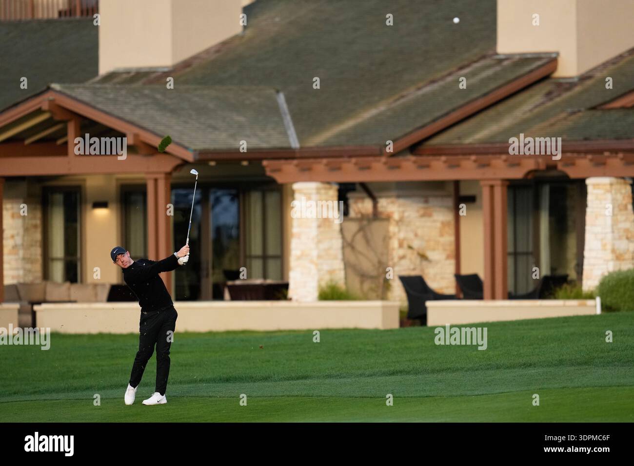 Rory McIlroy, from Northern Ireland, hits from the first fairway at ...
