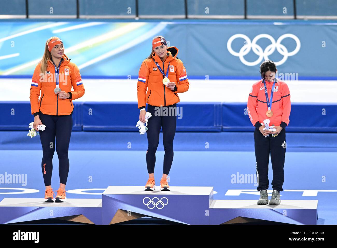 500 m speed skating medal ceremony during Speed Skating, Olympic Winter ...
