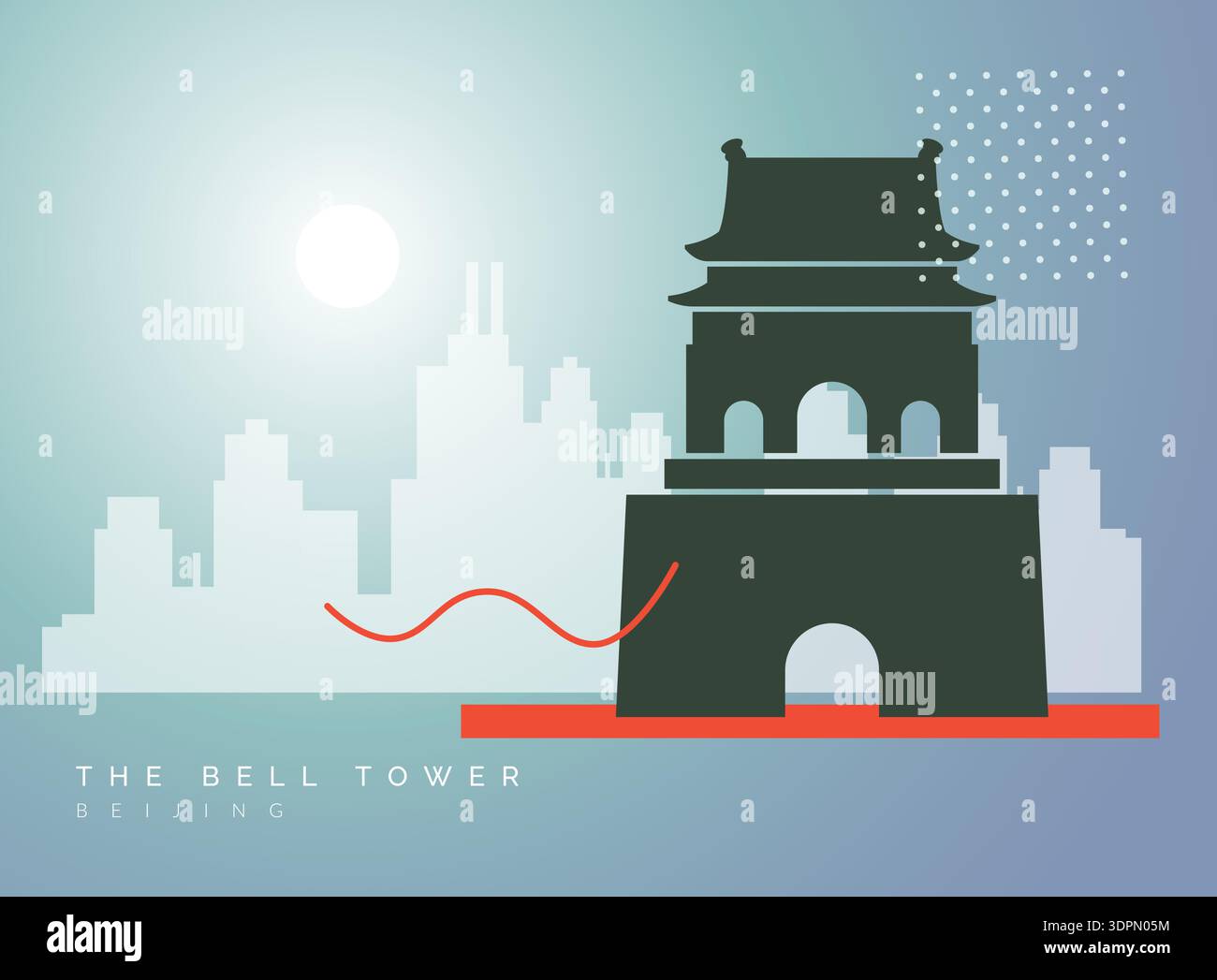 Drum and bell tower beijing Stock Vector Images - Alamy