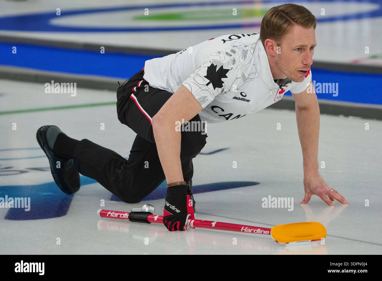 Canada's Marc Kennedy in action during the men's curling round robin ...