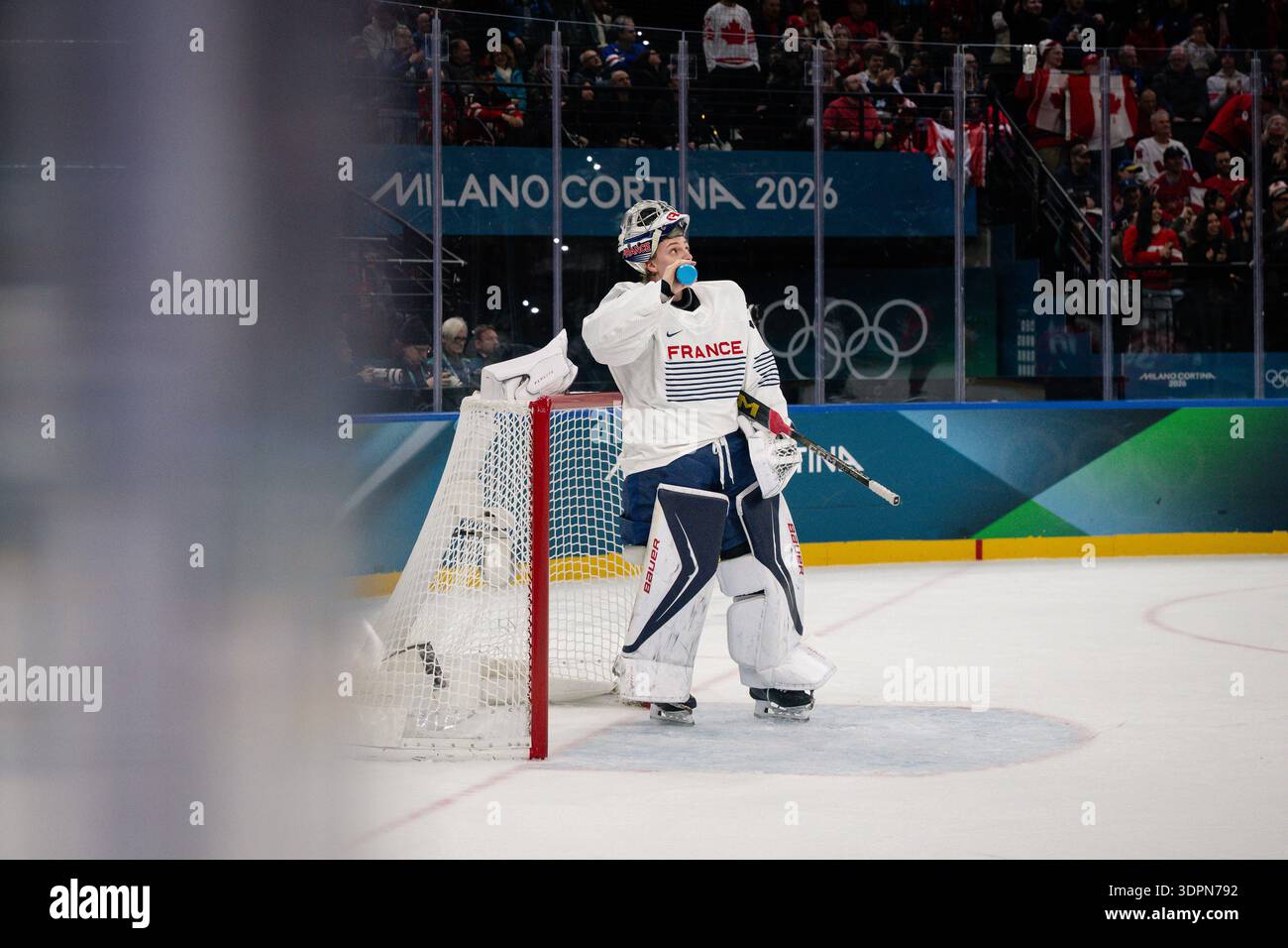 Julian Junca (France, 33) in action during the Menss ice hockey group ...