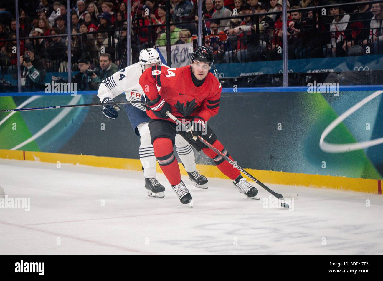 Bo Horvat (Canada, 14) in action during the Menss ice hockey group ...