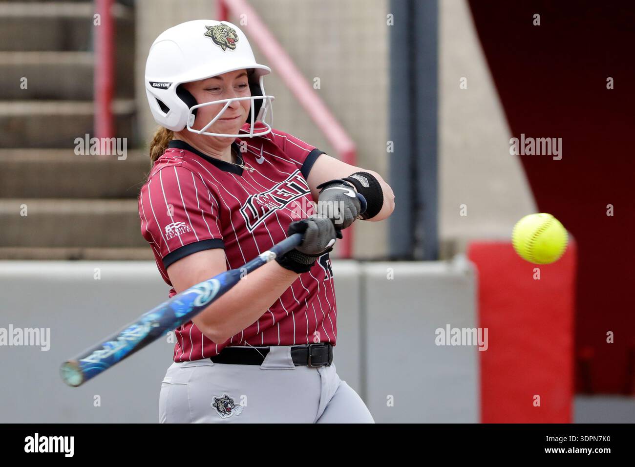 Lafayette batter Kylee Sweet swings against Michigan during an NCAA ...