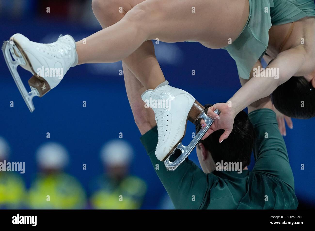 Anastasia Vaipan-Law and Luke Digby of Britain compete during the pairs ...