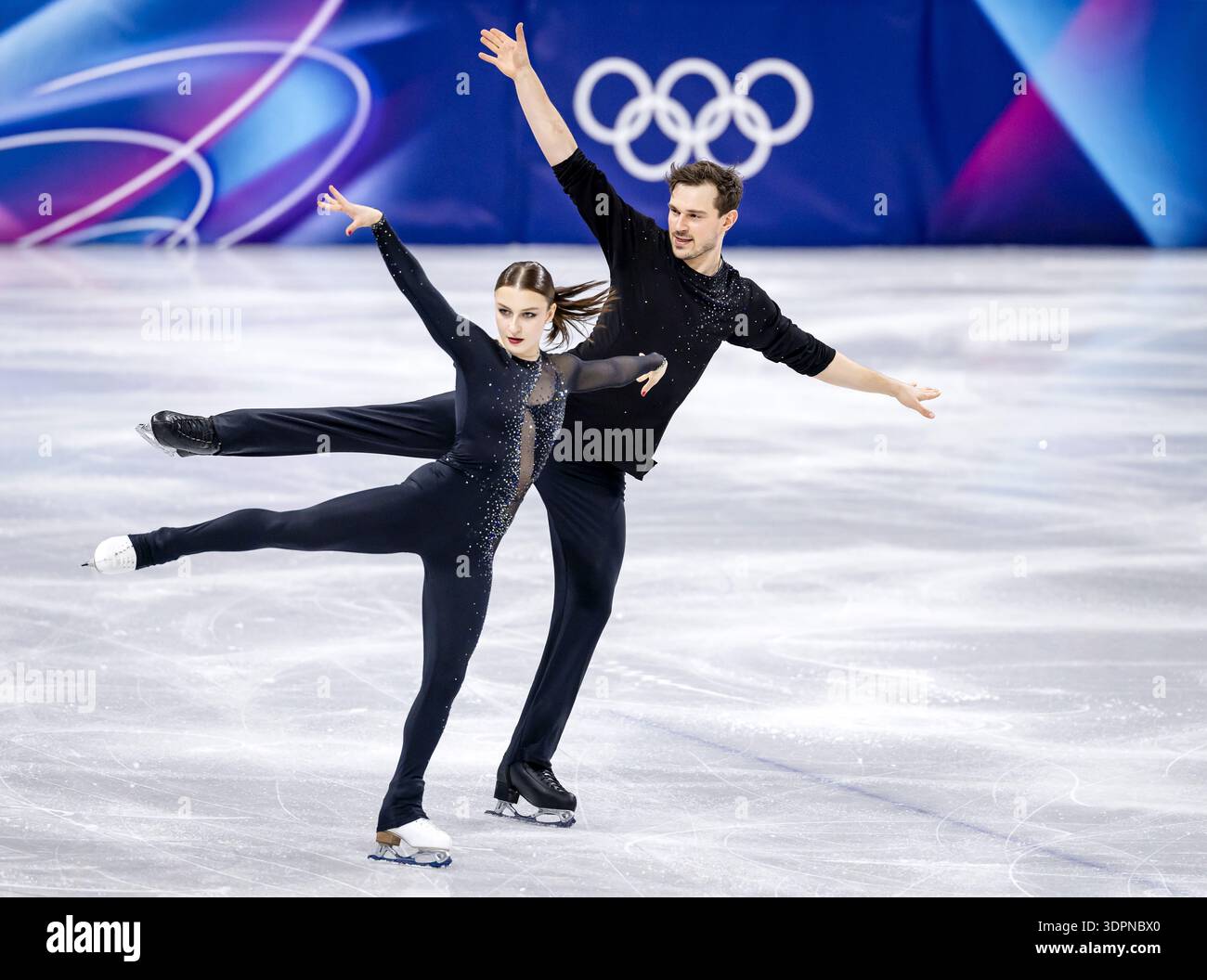 MILAN - Michel Tsiba and Daria Danilova during the short figure skating ...