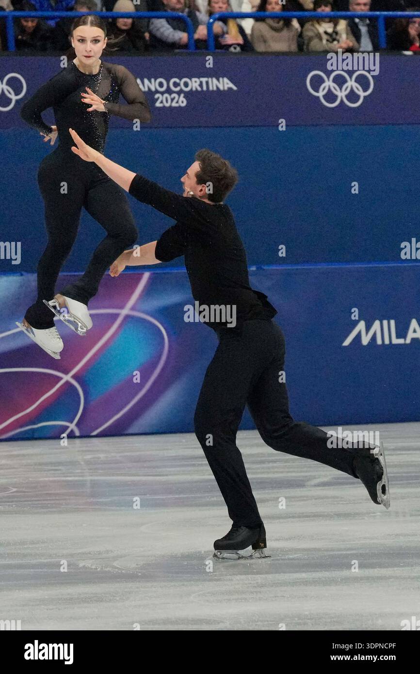Daria Danilova and Michel Tsiba of Netherlands perform during the Pairs ...