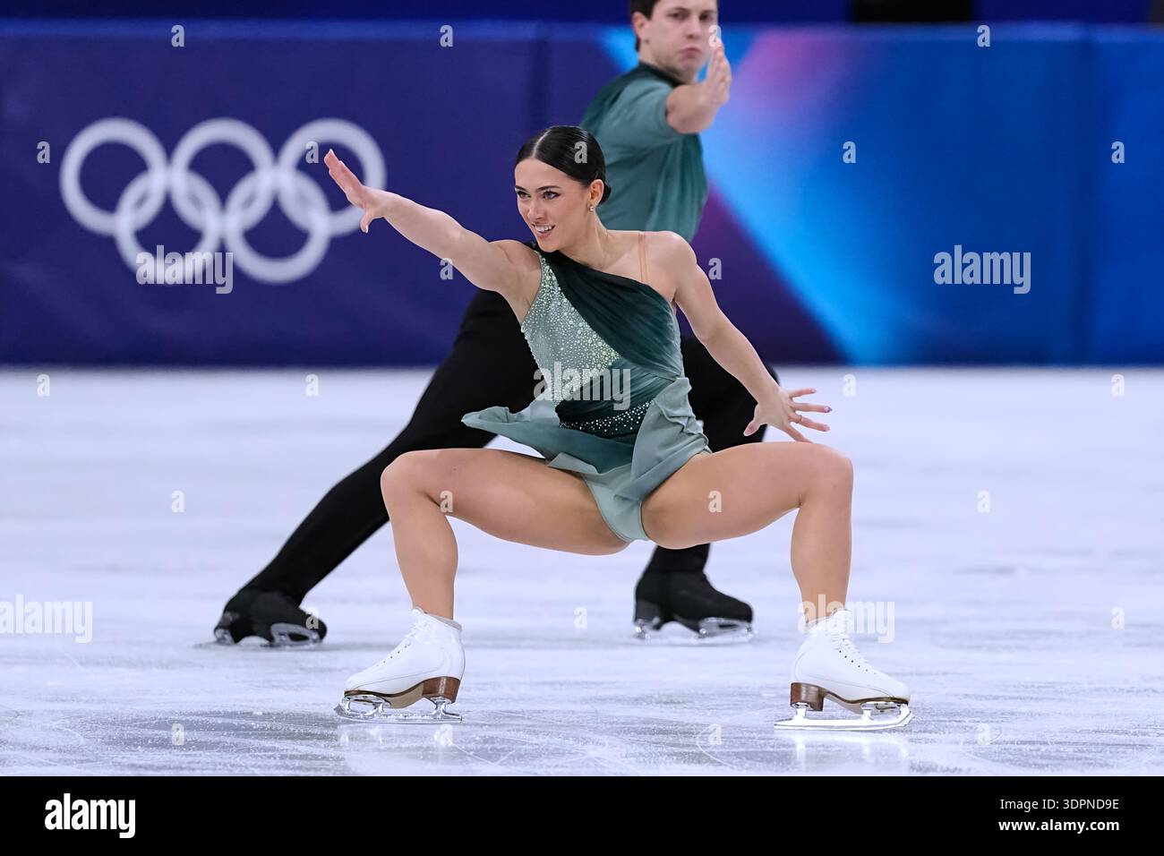 Anastasia Vaipan-Law and Luke Digby of Britain compete during the pairs ...