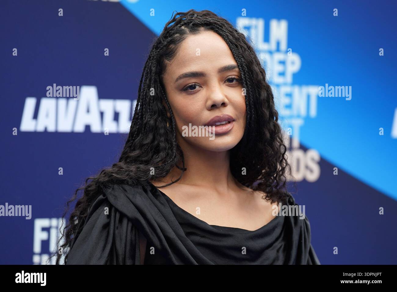 Tessa Thompson arrives at the Film Independent Spirit Awards on Sunday ...