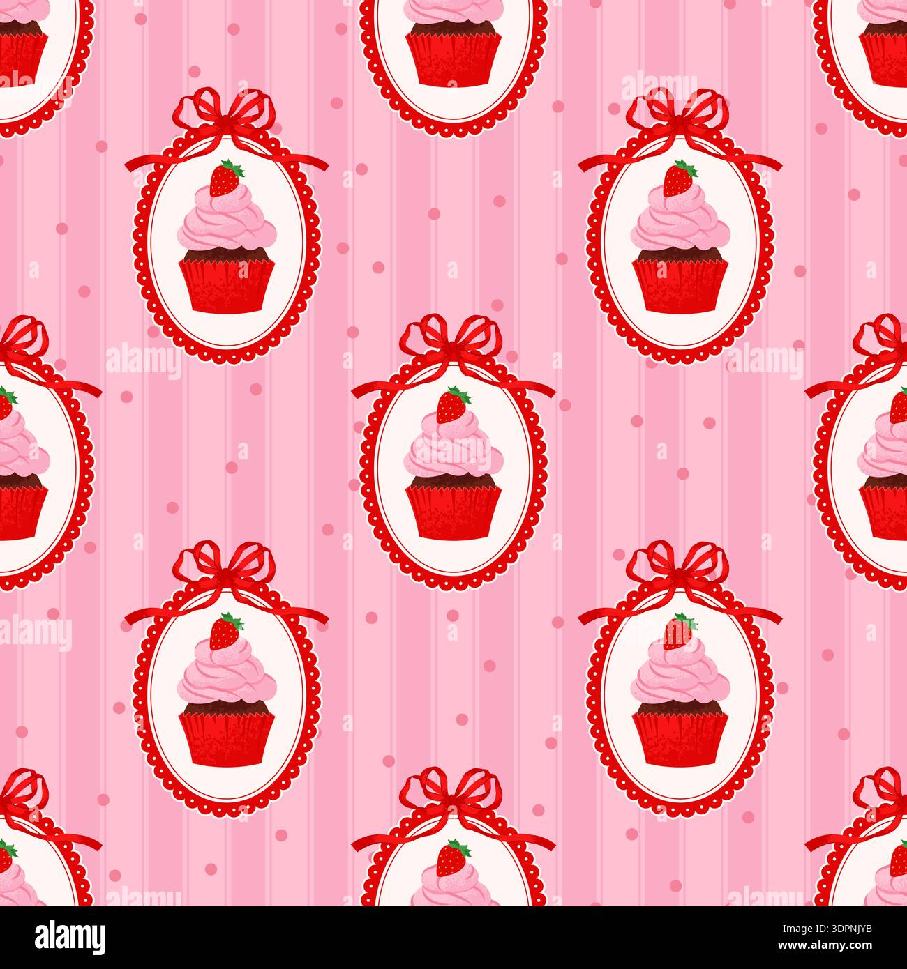 Cute frame strawberry sweets Stock Vector Images - Alamy