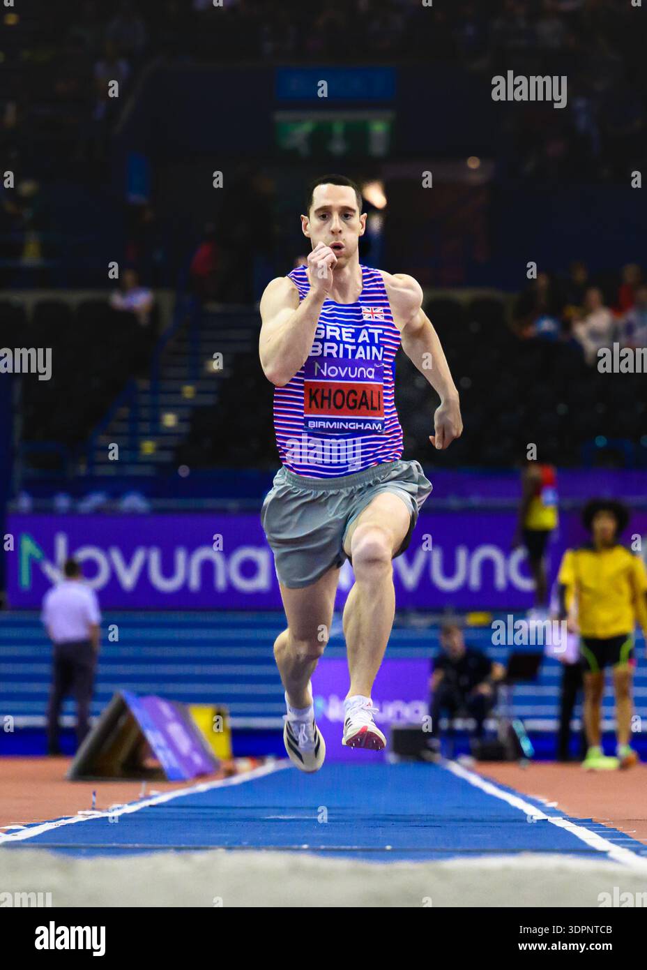 KHOGALI (Mens Long Jump) during the 2026 Novuna UK Indoor Athletics ...
