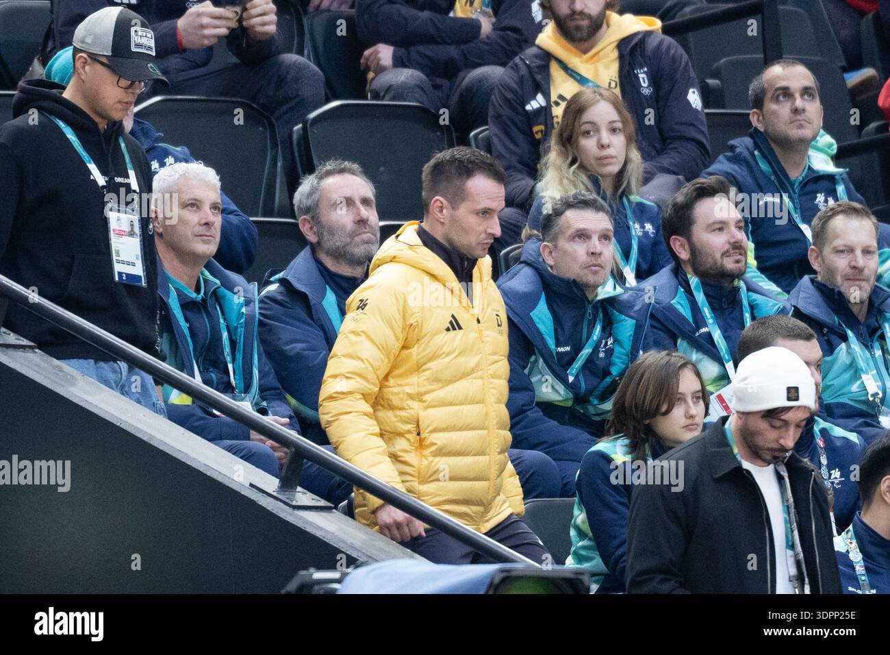 Mathias Niederberger (Germany, 35) at the tribune, Mens ice hockey ...