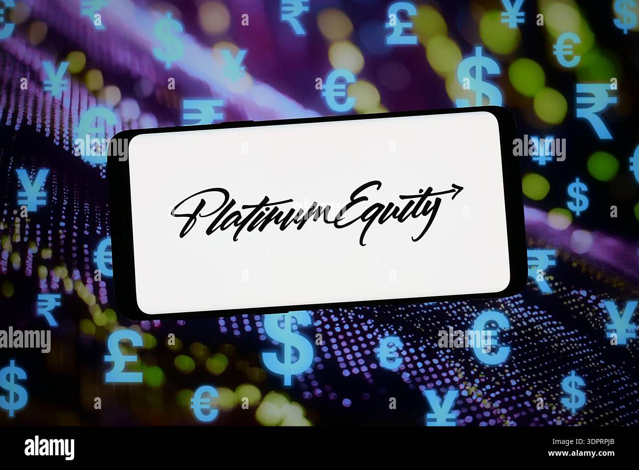 In this photo illustration, the logo of US investment company Platinum ...