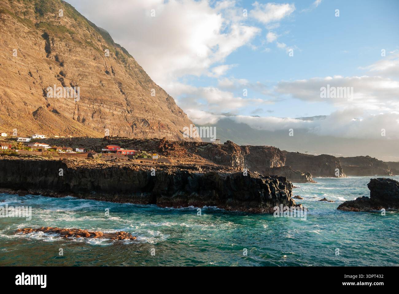 Village of Las Puntas, volcanic landscape, El Hierro, Canary Islands ...