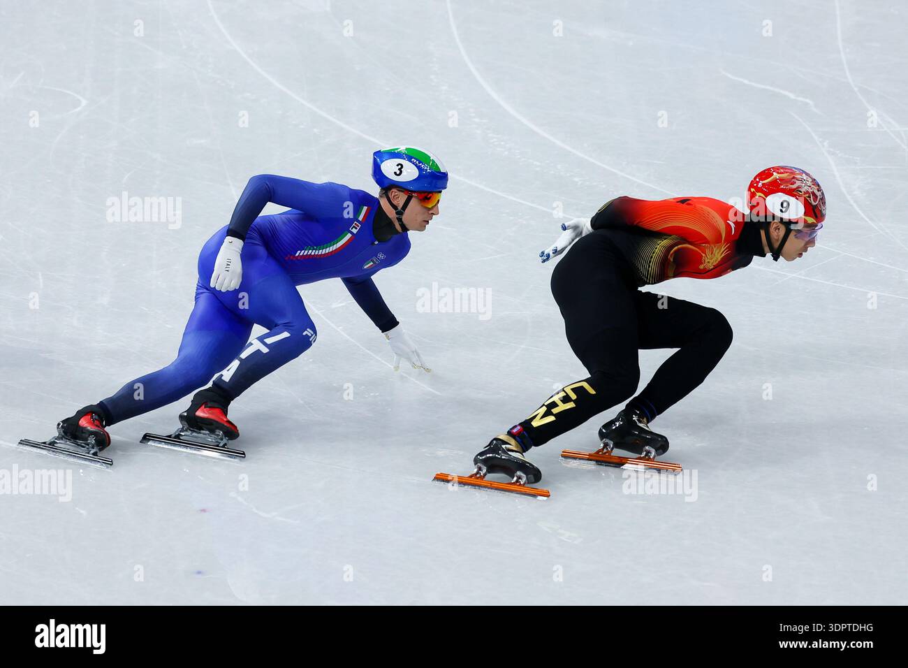 Pietro Sighel of Italy competes during the Short Track Speed Skating ...