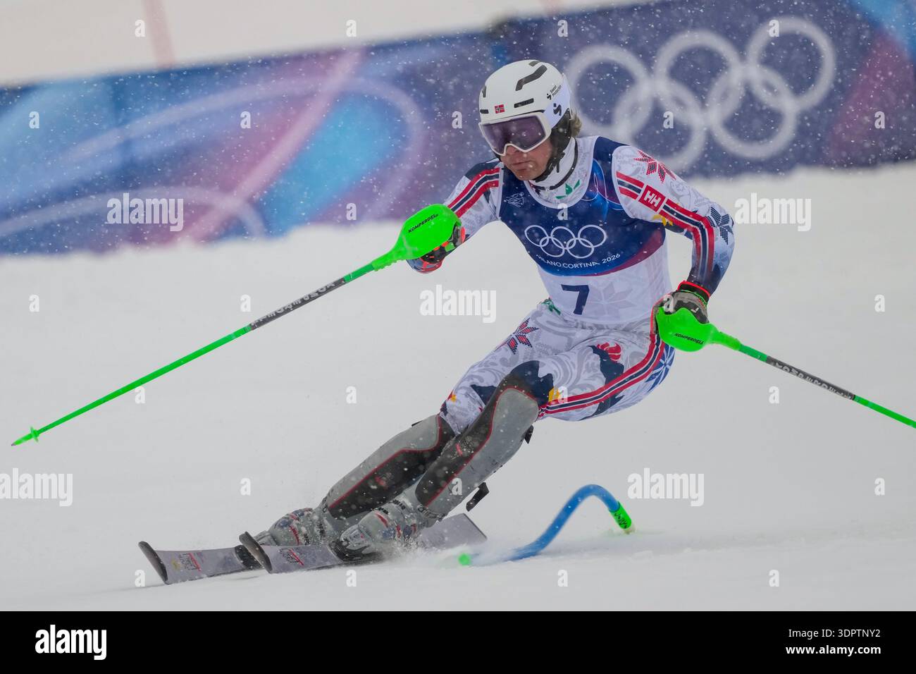 Bormio, Italy 20260216. Timon Haugan from Norway during the men's ...
