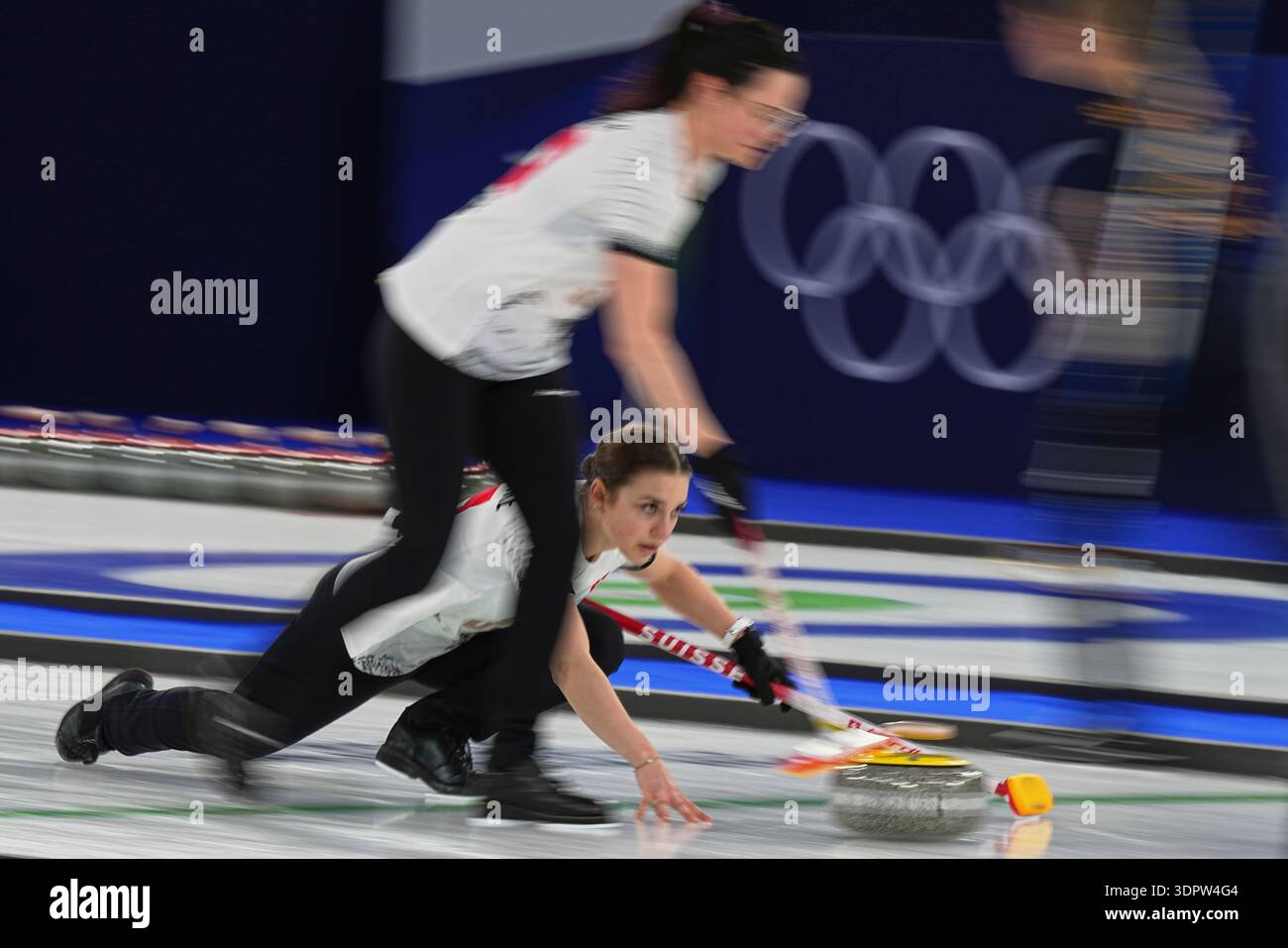 Switzerland's Selina Witschonke and Carole Howald in action during the ...