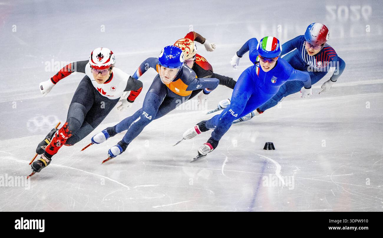 MILAN - Michelle Velzeboer in action during the 1000m quarterfinals at ...