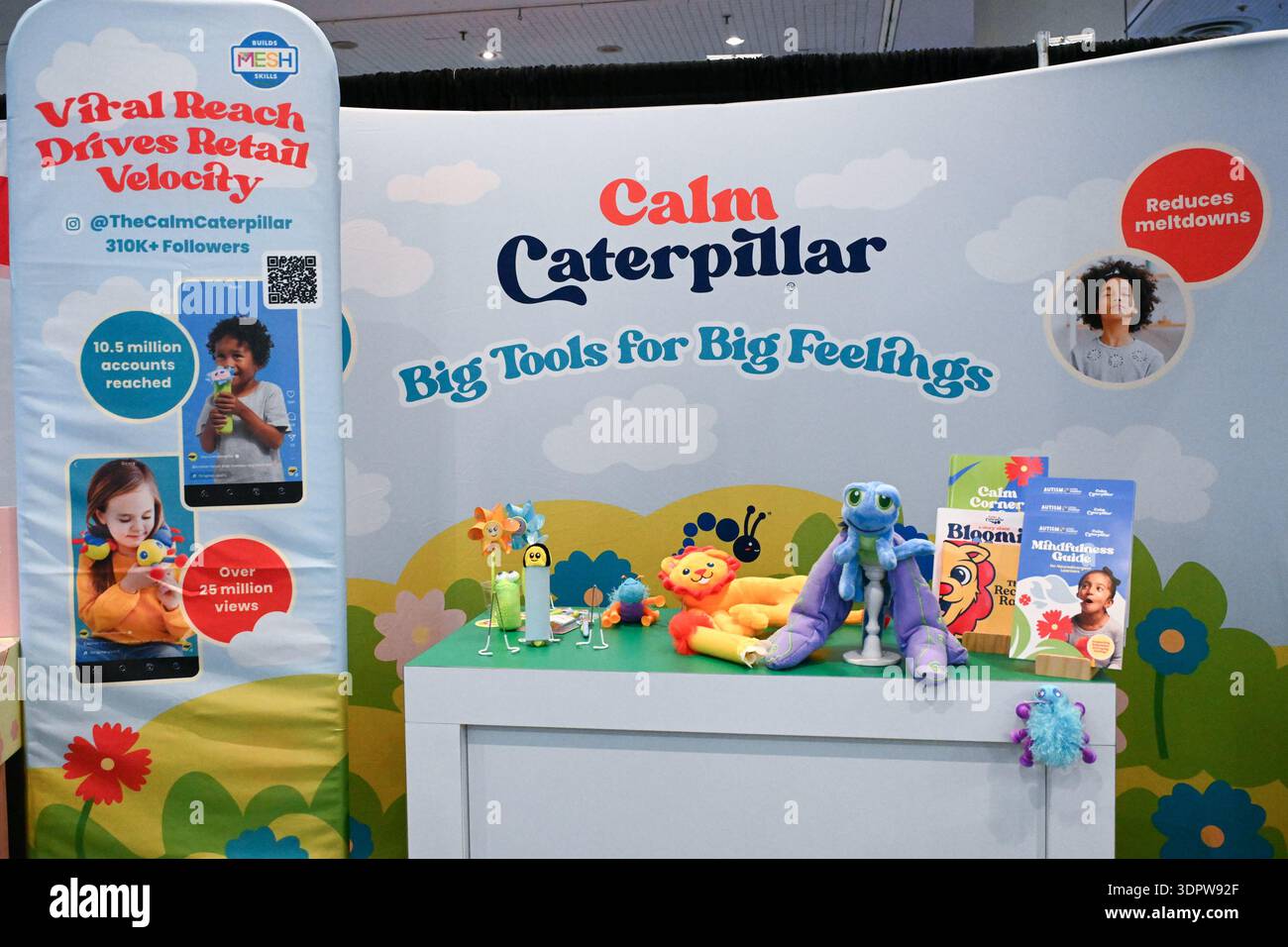 The Calm Caterpillar signage and display on Day 2 of the North American ...