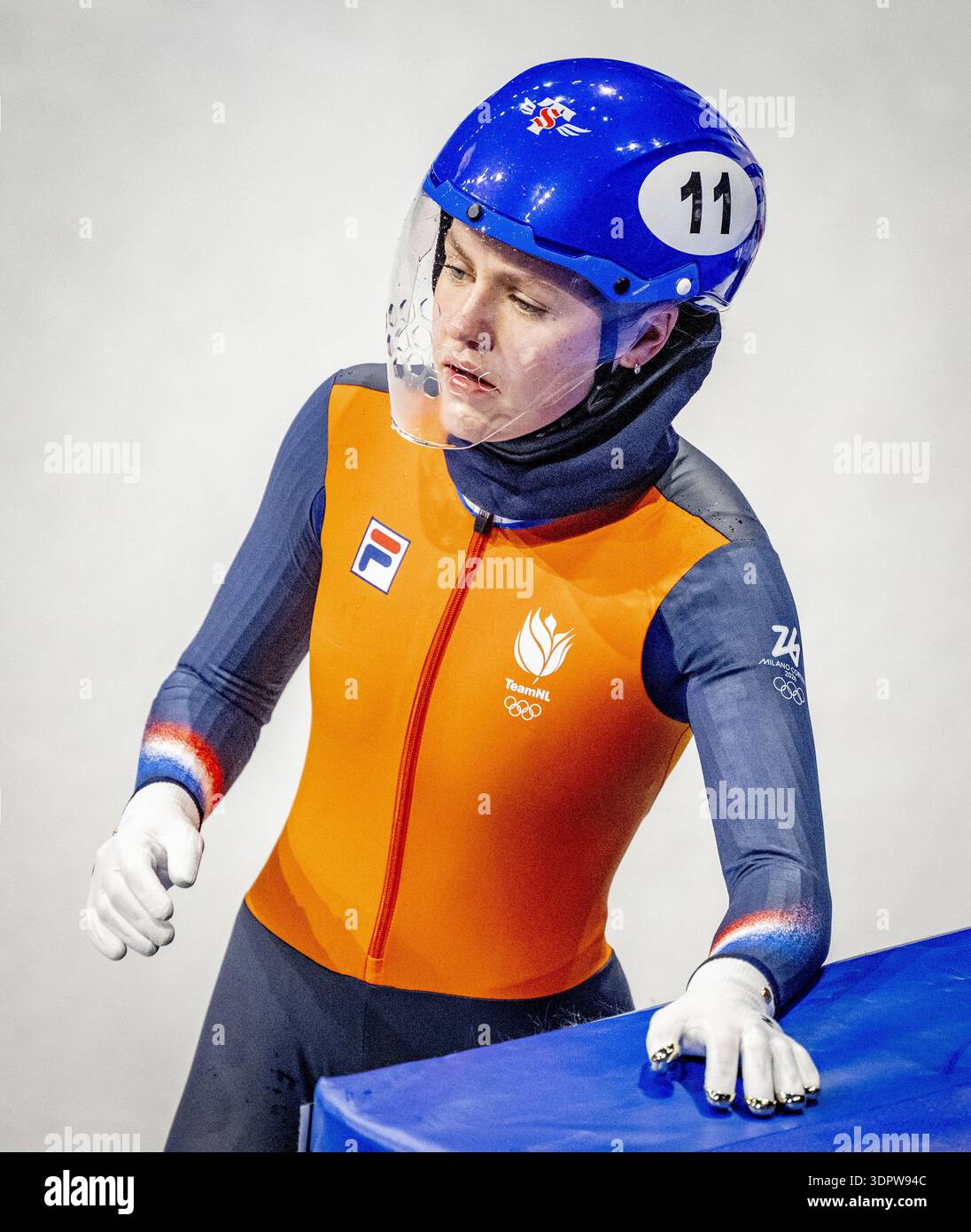 MILAN - Michelle Velzeboer in action during the 1000m quarterfinals at ...