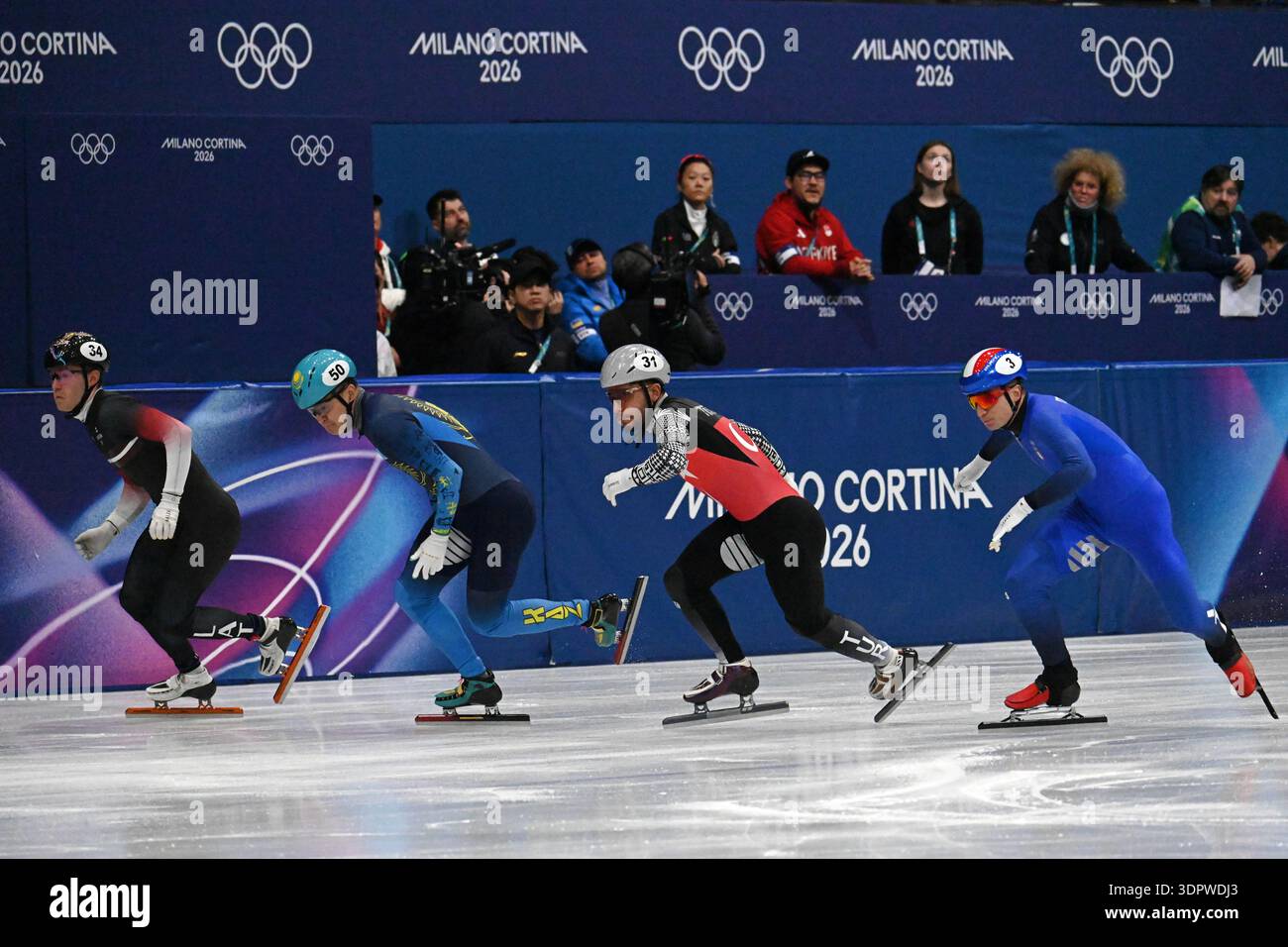 Pietro Sighel (Italy) at the start during Short Track Speed Skating Men ...