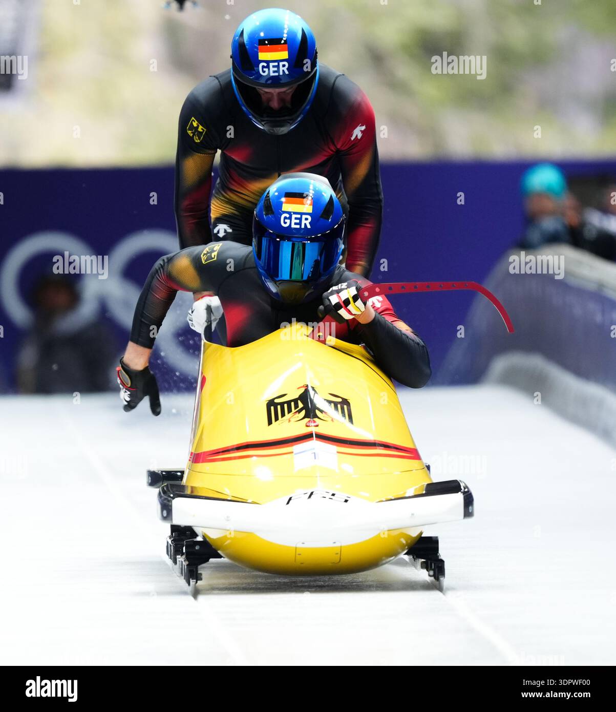 Germany's Johannes Lochner and Georg Fleischhauer during the Men's 2 ...