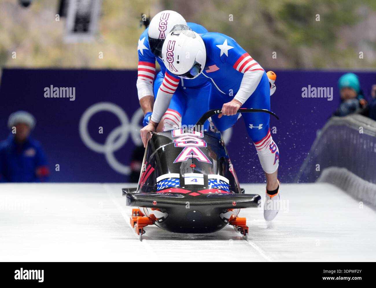 USA's Frankie del Duca and Joshua Williamson during the Men's 2-man ...