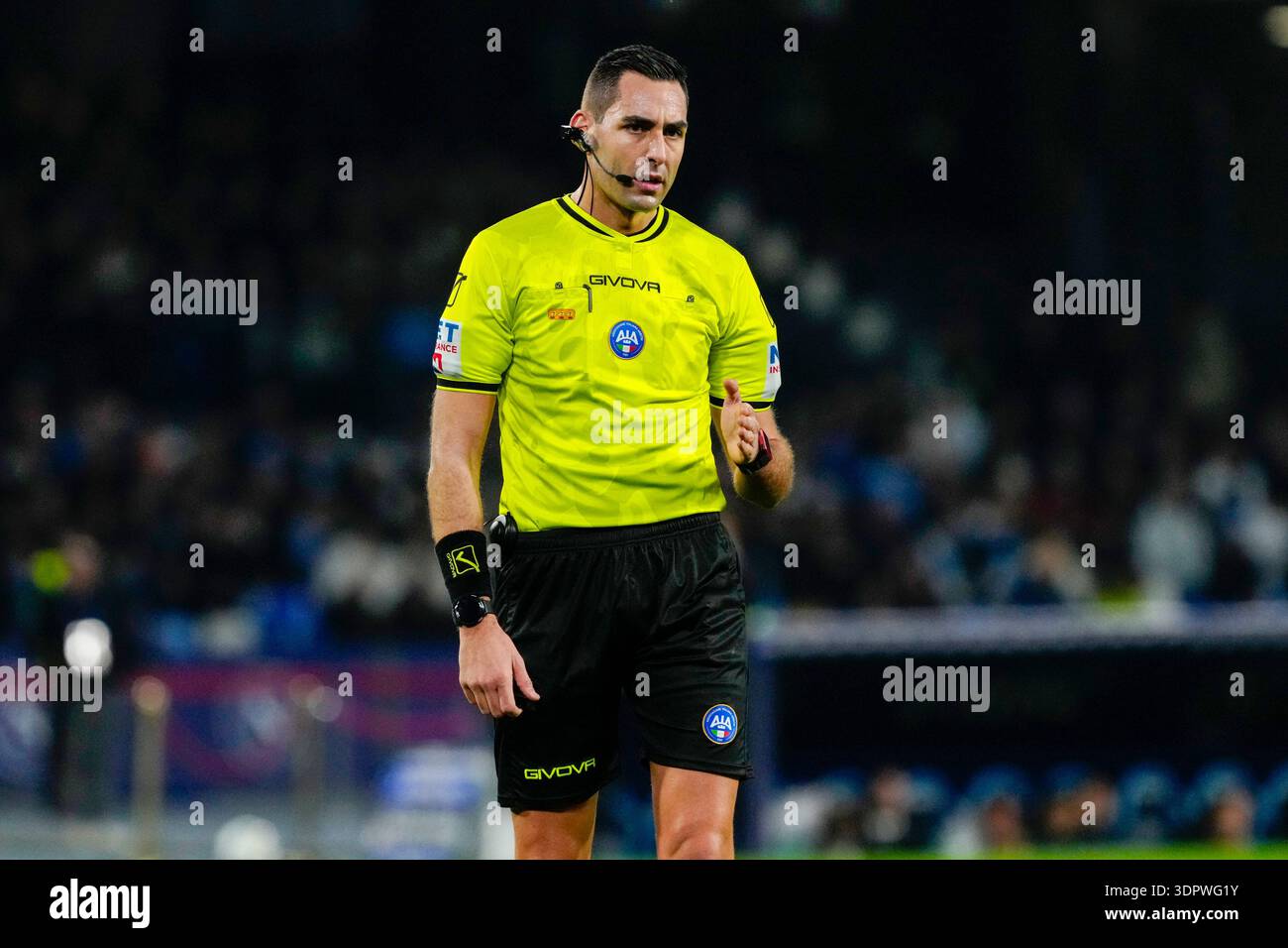 Naples, Italy. 15 Feb, 2026. Referee Andrea Colombo during the Serie A ...