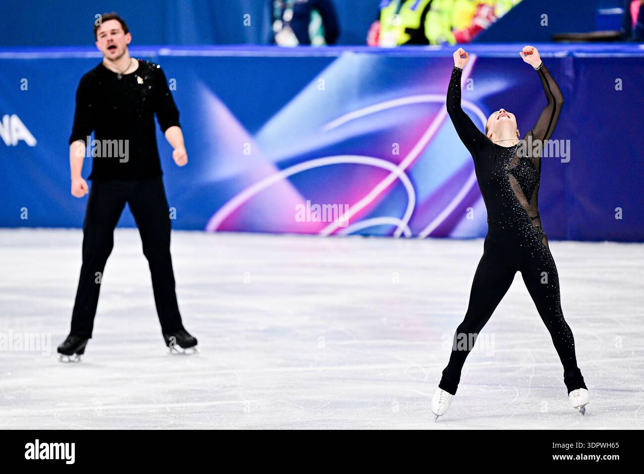 Daria DANILOVA & Michel TSIBA (NED), during Pair Skating Short Program ...
