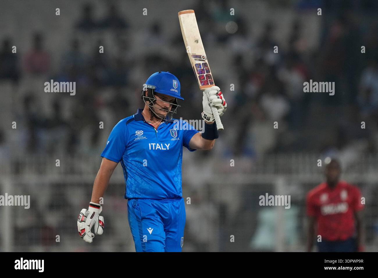 Italy's Benjamin Manenti celebrates his fifty runs during the T20 World ...