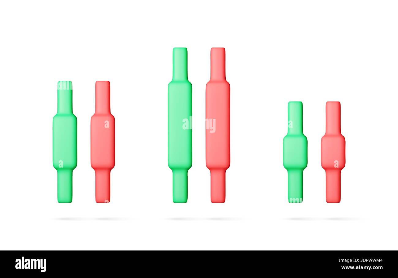 Showing green candlestick chart hi-res stock photography and images - Alamy