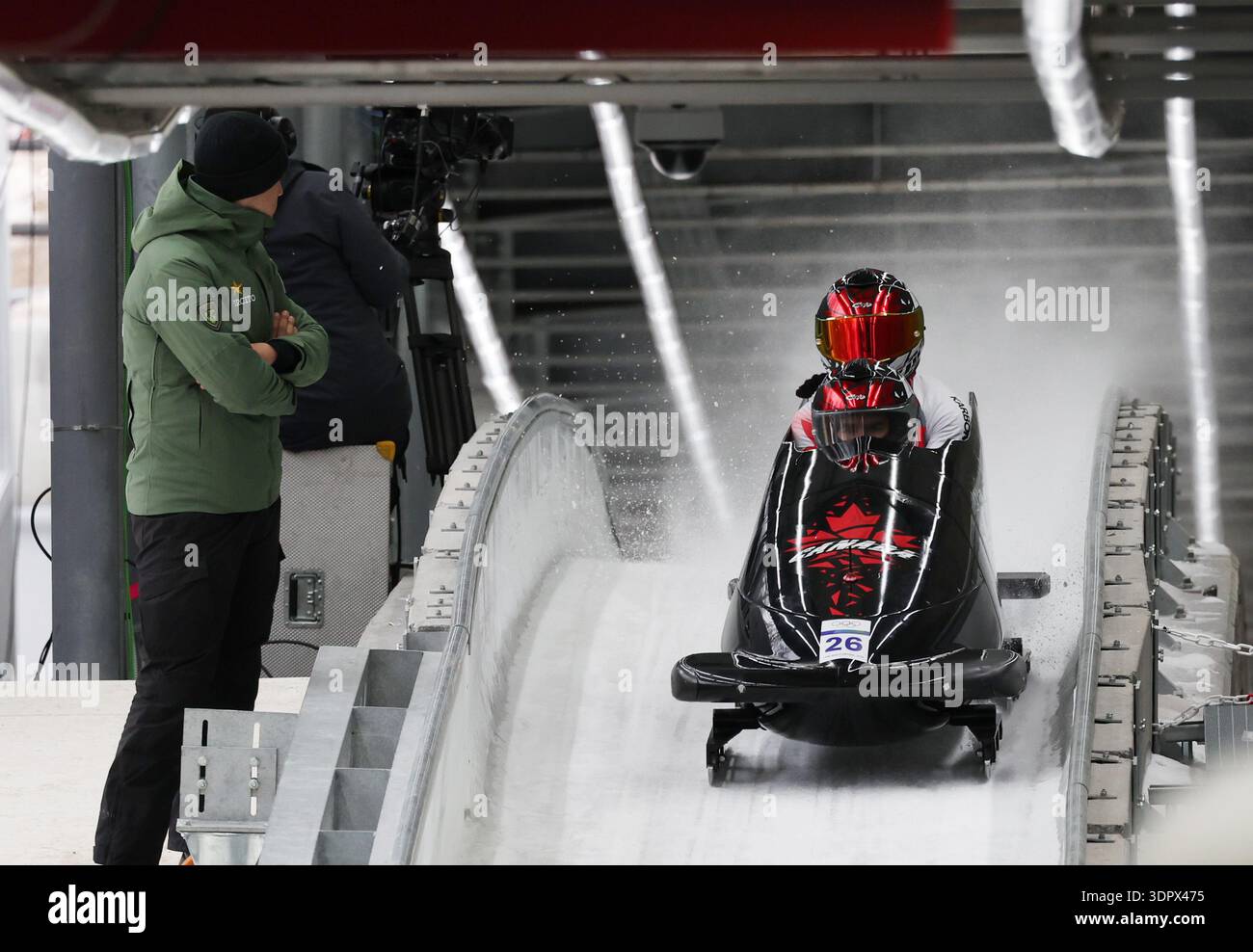 Milan Cortina 2026 Olympics 2-Man Bobsleigh, Team AUSTIN Taylor (CAN ...