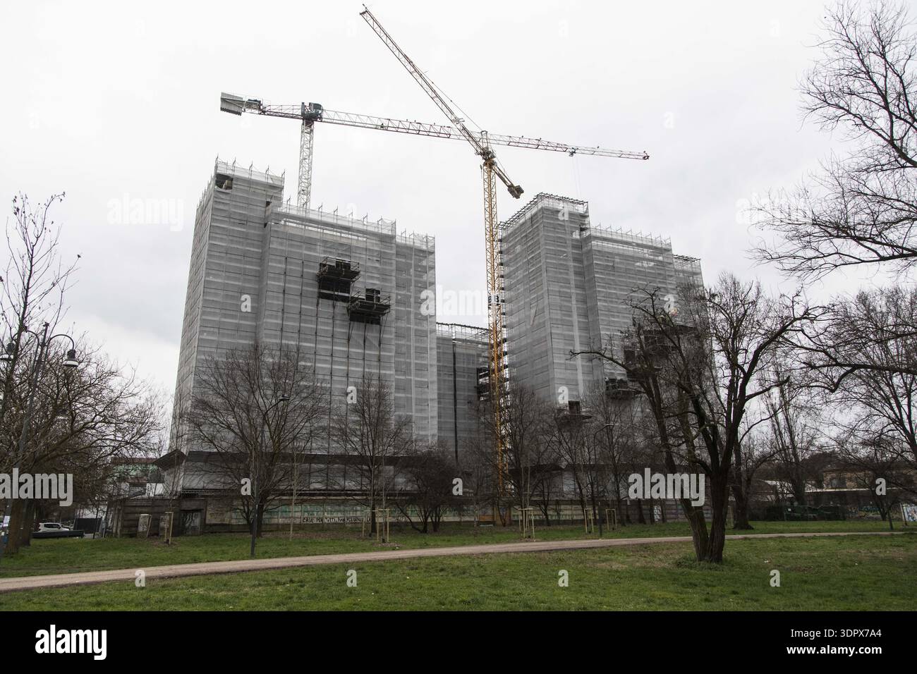 Milan, Parco delle Cave, the LAC residential construction site under ...