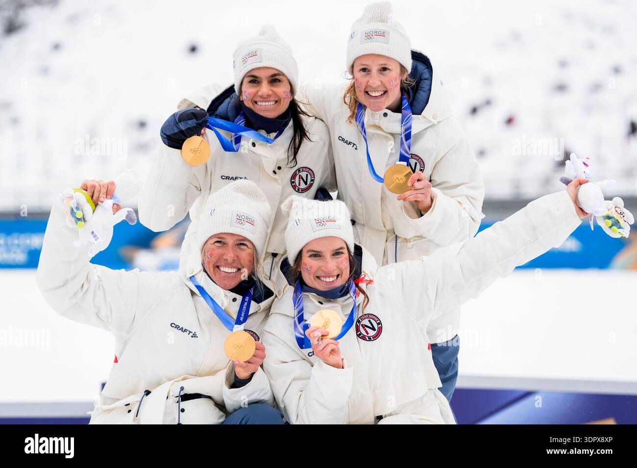 Val di Fiemme, Italy 20260214. Heidi Weng, Karoline Simpson-Larsen ...