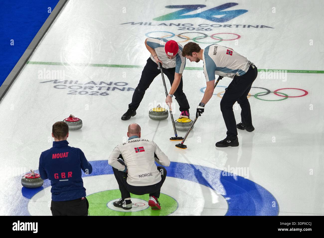 Norway's Gaute Nepstad, Martin Sesaker, and Magnus Ramsfjell in action ...