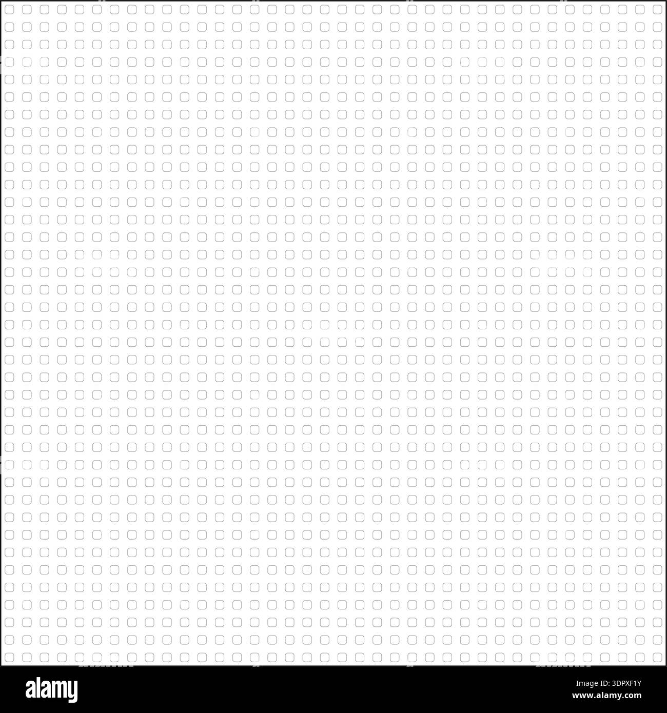 Square sheet with fine grid markings for drawing. Simple black and ...