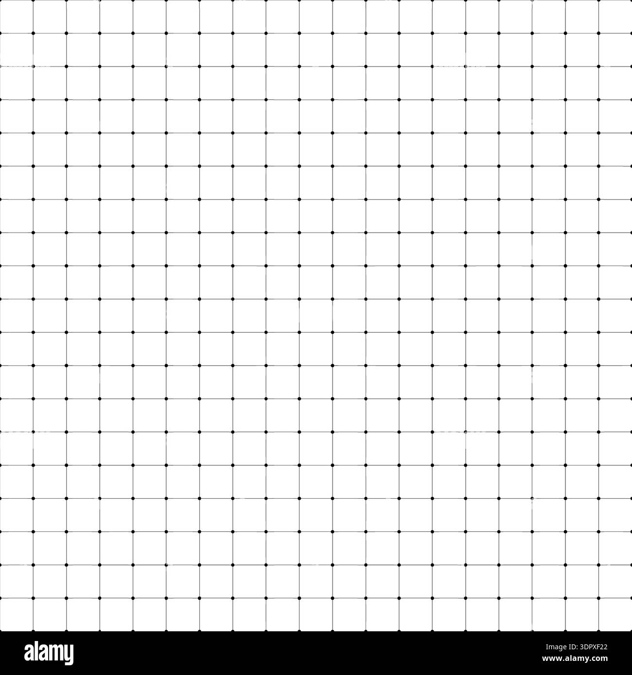 Square sheet with fine grid markings for drawing. Simple black and ...