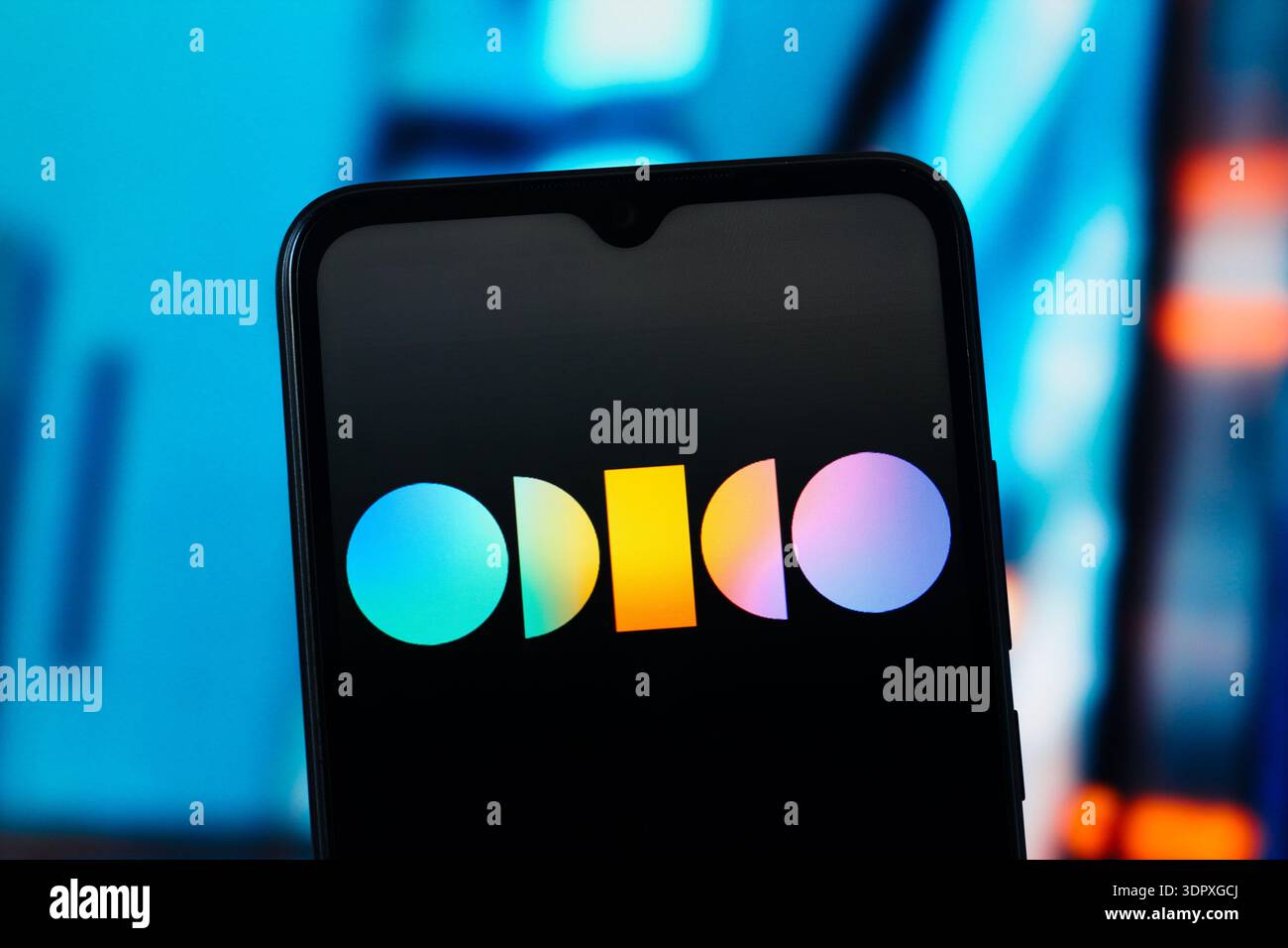 In this photo illustration, the Odido Netherlands logo is seen ...