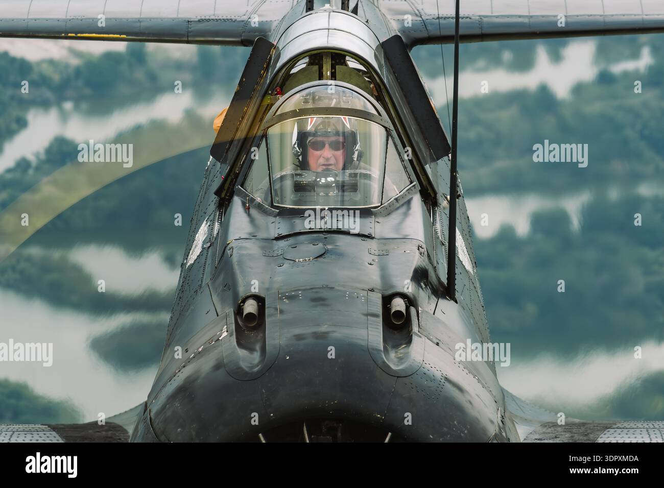 Close air-to-air view of Douglas SBD-5 Dauntless N82GA at Sun n Fun ...