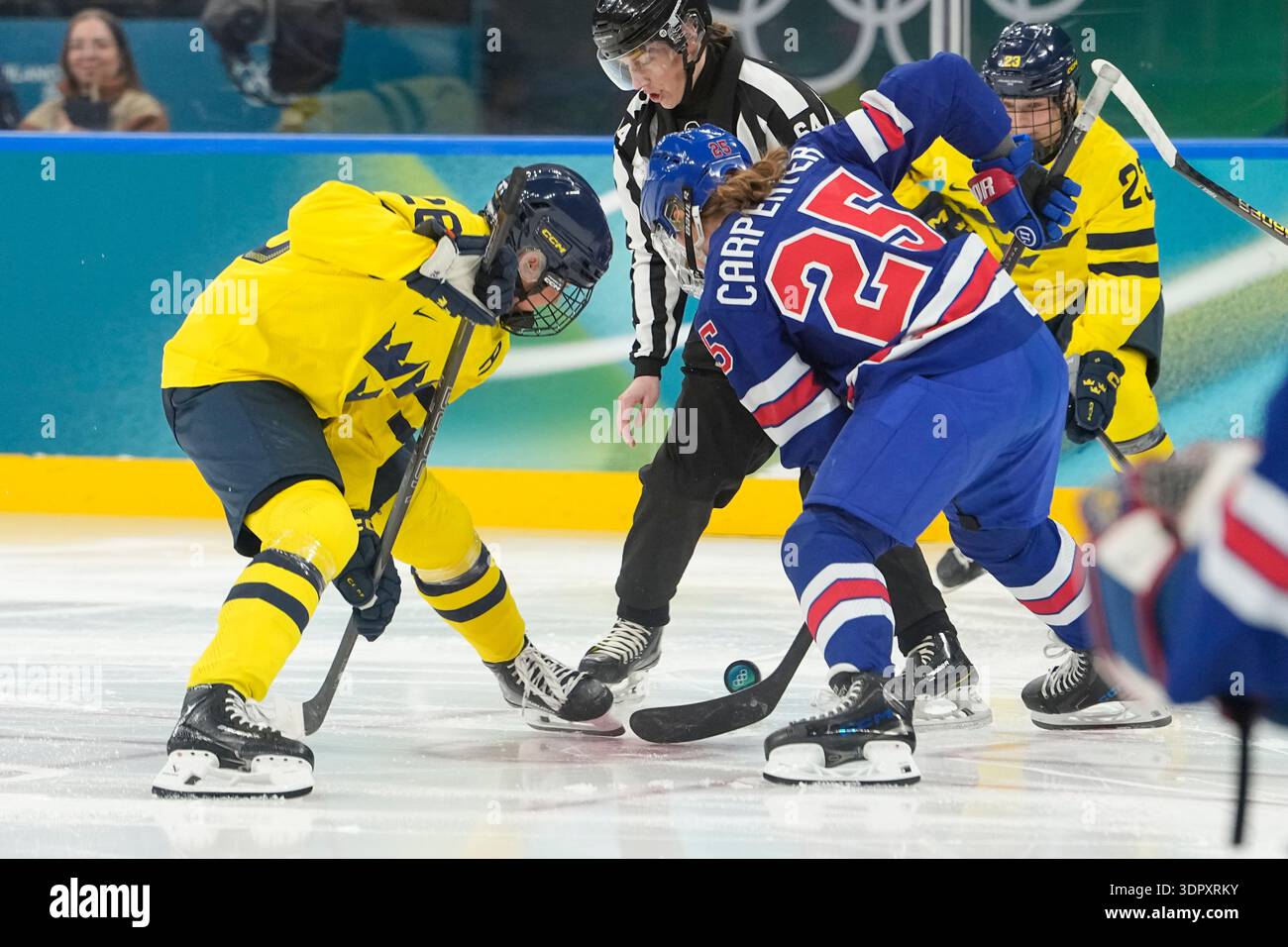 Sweden's Hanna Olsson (26) challenges with United States' Alex ...