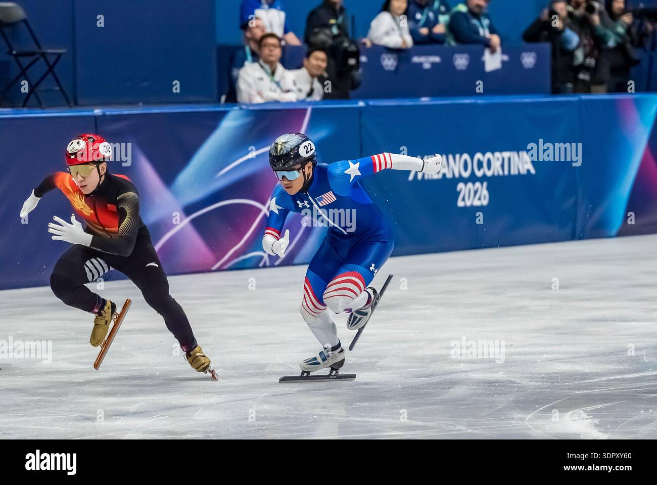 Milan, Lombardy, Italy. 16th Feb, 2026. Andrew Heo #22 of the United ...